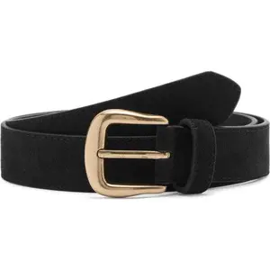 Mango Suede Belt - Black