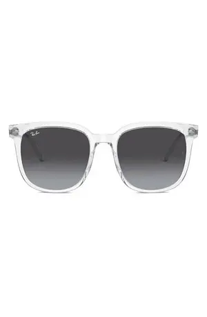 Ray-ban 55mm Gradient Square Sunglasses - Transparent/ Grey Gradient