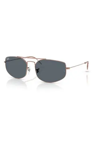 Ray-ban 57mm Irregular Oval Sunglasses - Copper