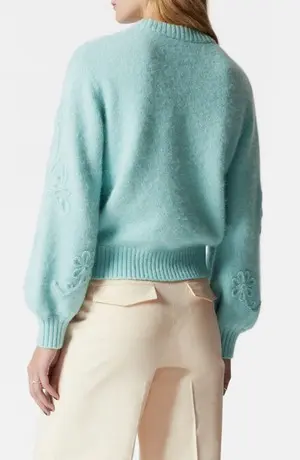 & Other Stories Floral Textured Sweater