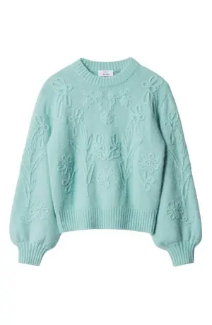& Other Stories Floral Textured Sweater