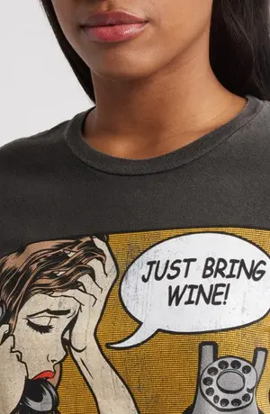 PHILCOS Just Bring Wine Graphic T-shirt