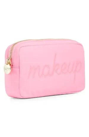 Stoney Clover Lane Embroidered Pouch - Bubblegum