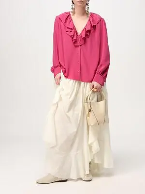 Chloé Ruffled V-neck Shirt