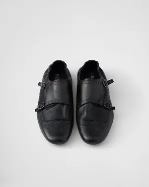 Prada Shuffle Monk Strap Shoes - Black | Editorialist