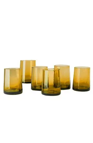 VERVE CULTURE Moroccan Cone Glass Small - Amber