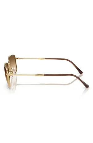 Ray-ban 56mm Gradient Rectangle Sunglasses - Gold Flash