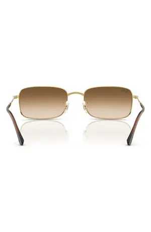 Ray-ban 56mm Gradient Rectangle Sunglasses - Gold Flash
