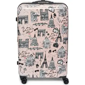 Karl Lagerfeld In Paris Upright Suitcase - Pink/black