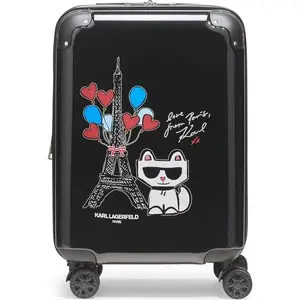Karl Lagerfeld Up In Paris 21" Carry-on Suitcase - Black