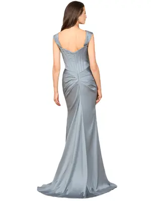 LARA NEW YORK Sleeveless Corset Gown - Twilight