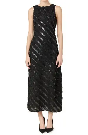 Endless Rose Sequin Stripe Maxi Dress