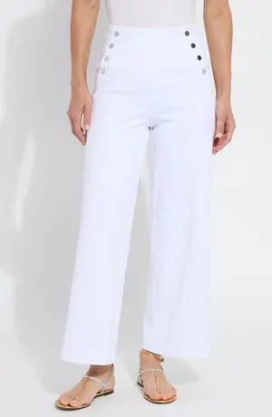 Lyssé Mallory Sailor Wide Leg Pants - White
