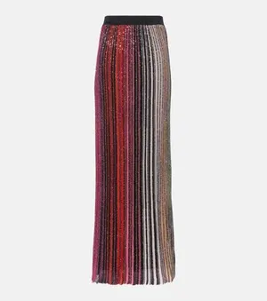 Missoni Striped Sequined Lamé Maxi Skirt - Multicoloured