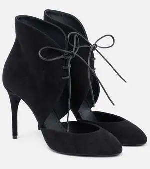 Alaïa Suede Lace-up Pumps
