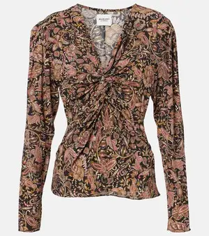 MARANT ETOILE Zekia Printed Top - Multicoloured