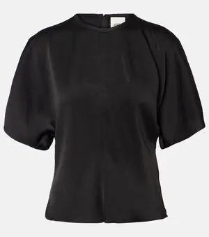 Isabel Marant Étoile Karlita Satin Top - Black