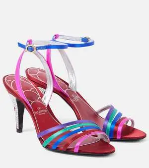 Valentino Garavani Ladycrush Embellished Leather Sandals