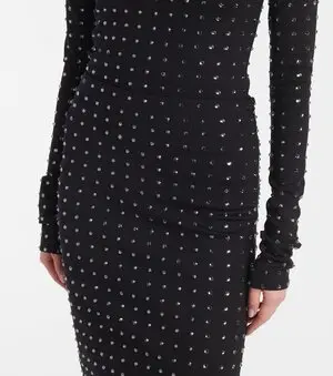 Sportmax Crystal-embellished Midi Skirt - Black