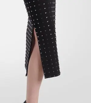 Sportmax Crystal-embellished Midi Skirt - Black