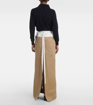 MAISON MARGIELA Trompe L'œil Maxi Skirt - Beige