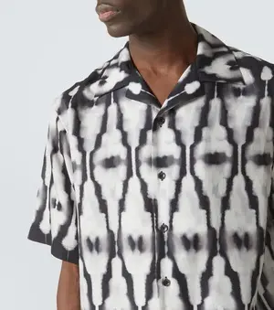 Commas Ritual Printed Cotton And Silk Shirt