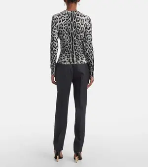 Dolce & Gabbana Animal-print Silk Sweater