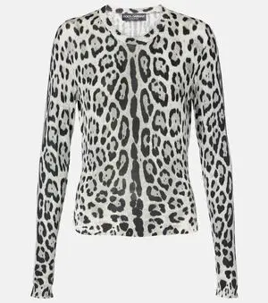 Dolce & Gabbana Animal-print Silk Sweater - Multicoloured
