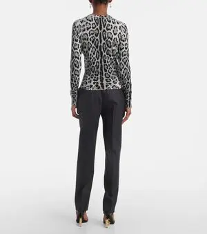 Dolce & Gabbana Animal-print Silk Sweater
