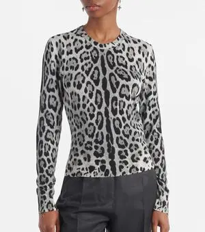 Dolce & Gabbana Animal-print Silk Sweater