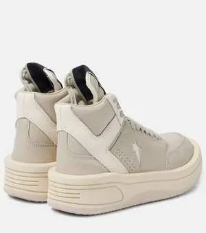 Rick Owens X Converse Turbowpn Leather High-top Sneakers