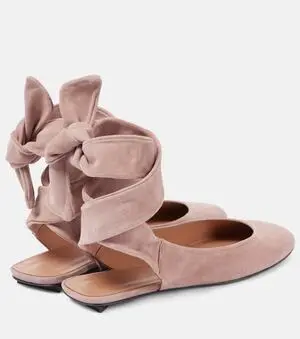 Attico Cloe Suede Ballet Flats - Pink