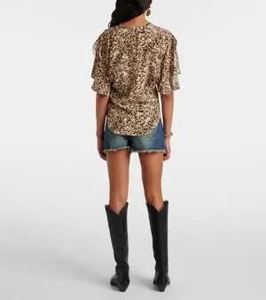 Isabel Marant Étoile Karlita Printed Blouse - Neutrals