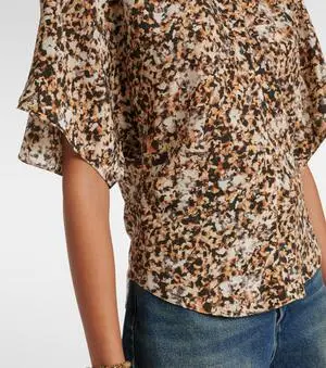 Isabel Marant Étoile Karlita Printed Blouse - Neutrals