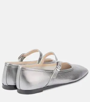 Le Monde Beryl Beryl Metallic Leather Mary Jane Flats