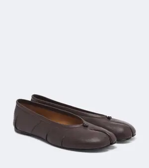 MAISON MARGIELA Tabi Leather Ballet Flats - Brown