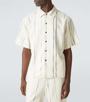 Commas Striped Linen And Cotton Shirt