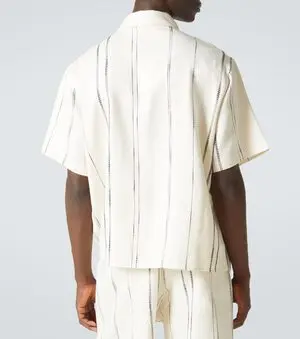 Commas Striped Linen And Cotton Shirt