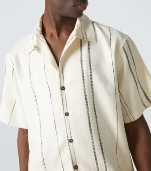 Commas Striped Linen And Cotton Shirt