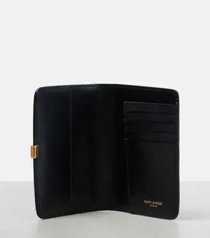 Saint Laurent Voltaire Cassandre Leather Card Holder