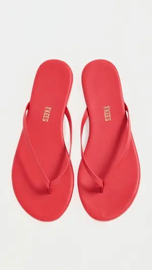 Tkees Solids Flip Flops - Red