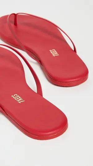 Tkees Solids Flip Flops - Red