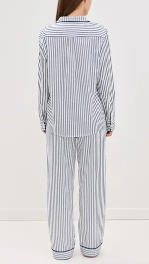 PETITE PLUME French Ticking Twill Pajama Set