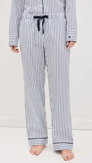 PETITE PLUME French Ticking Twill Pajama Set