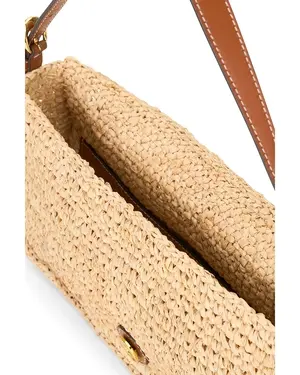 Staud Harlow Raffia Shoulder Bag