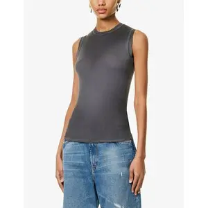 Acne Studios Ribbed Stretch-woven T-shirt