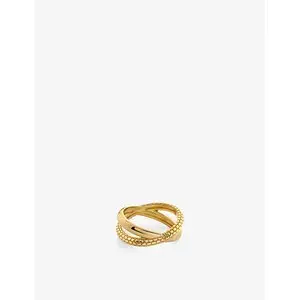 Monica Vinader Heirloom Crossover Ring - Yellow Gold