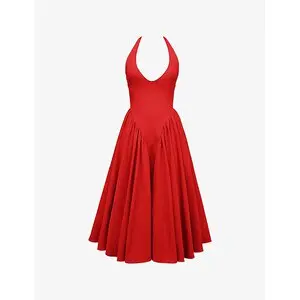 House Of Cb Marilyn Halter Midi Dress - Red