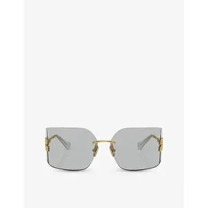 Miu Miu Mu 54ys Square-frame Sunglasses - Gold