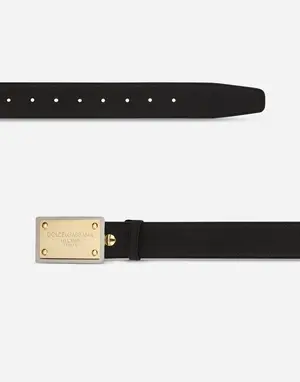 Dolce & Gabbana Grainy Calfskin Belt